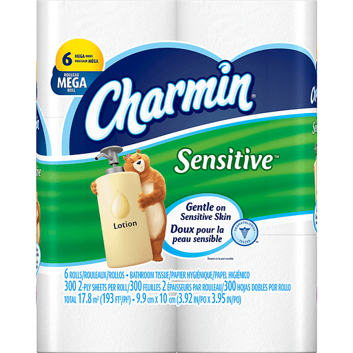 Charmin Sensitive Bathroom Tissue, Unscented, Mega Roll, 2 Ply – Osadia ...
